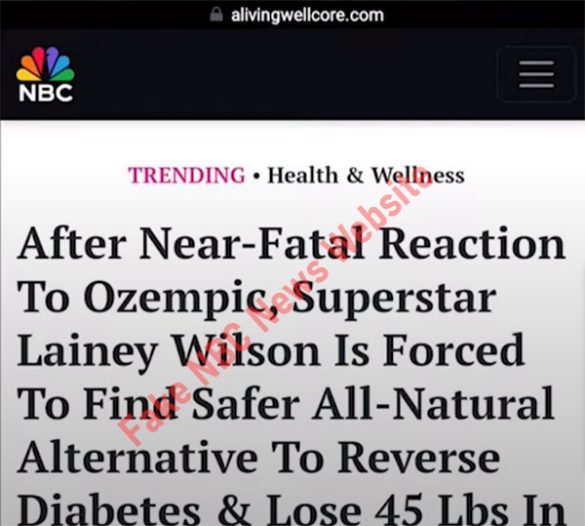 Fake NBC news website for Lainey Wilson weight loss keto gummies - Scam ...
